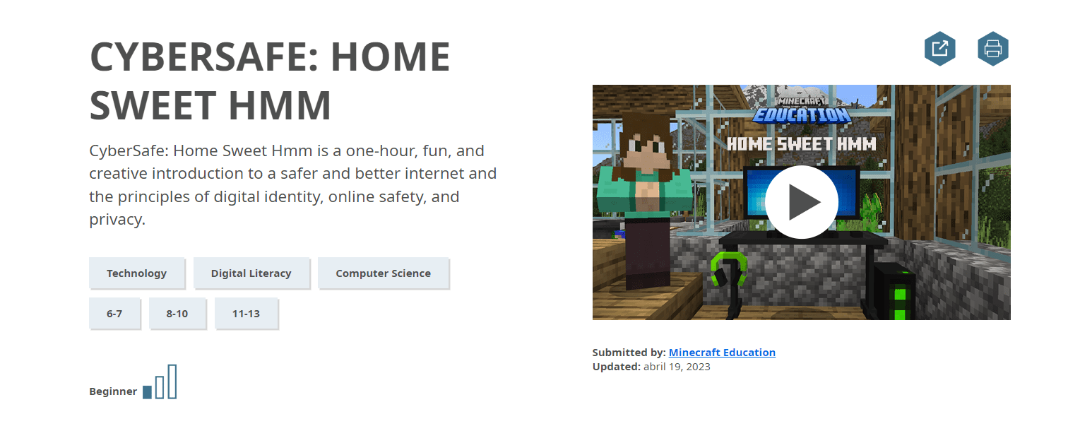 Discover how to learn Cybersecurity with the Free Minecraft Course